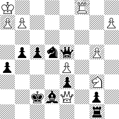 The correct moves were nf2, kg1; nh3, kh1; qg2, rxg2; nf2 mate. But ...