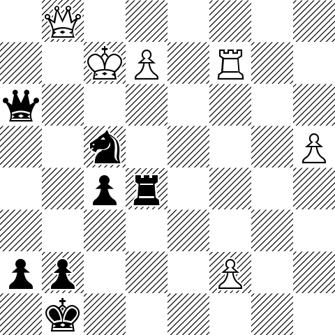 A rare mating pattern displaying the coordination of a Queen and Knight ...