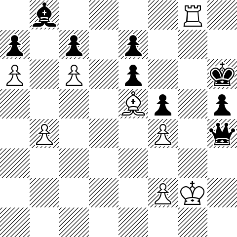 White to move and win (Note: Position is not possible. The b8 Bishop ...