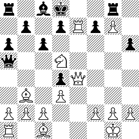 When I saw 17 ... Rg8 my eyes went wide. White to move and mate in 3 ...